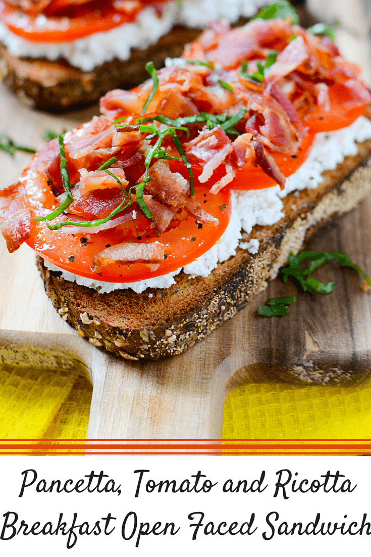 Pancetta, Tomato and Ricotta Open Faced Breakfast Sandwich - Merry ...