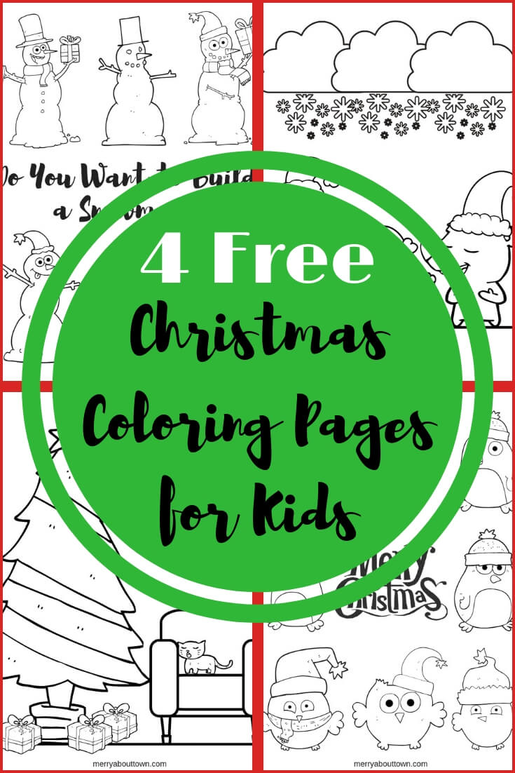 4 Free Christmas Coloring Pages for Kids - Merry About Town