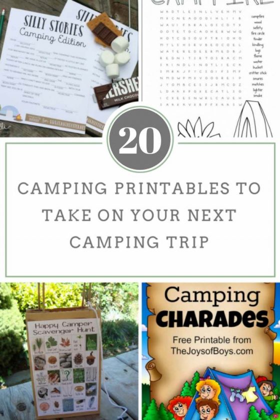 20 Camping Printables to Take On Your Next Camping Trip - Merry About Town