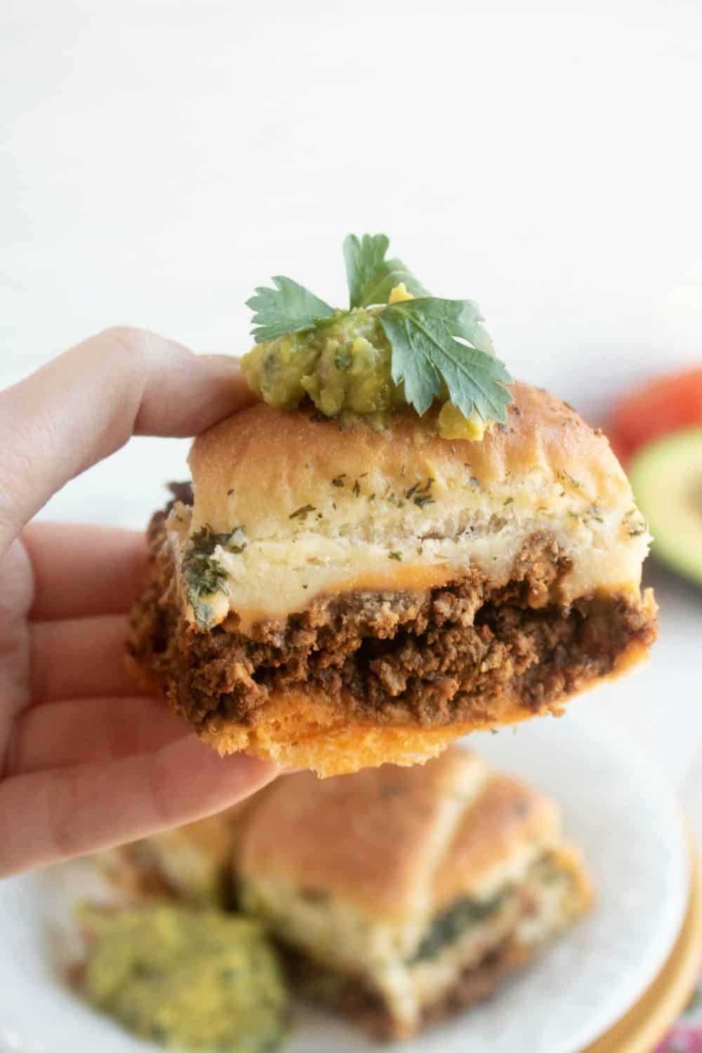 Beef Taco Sliders Recipe - Merry About Town