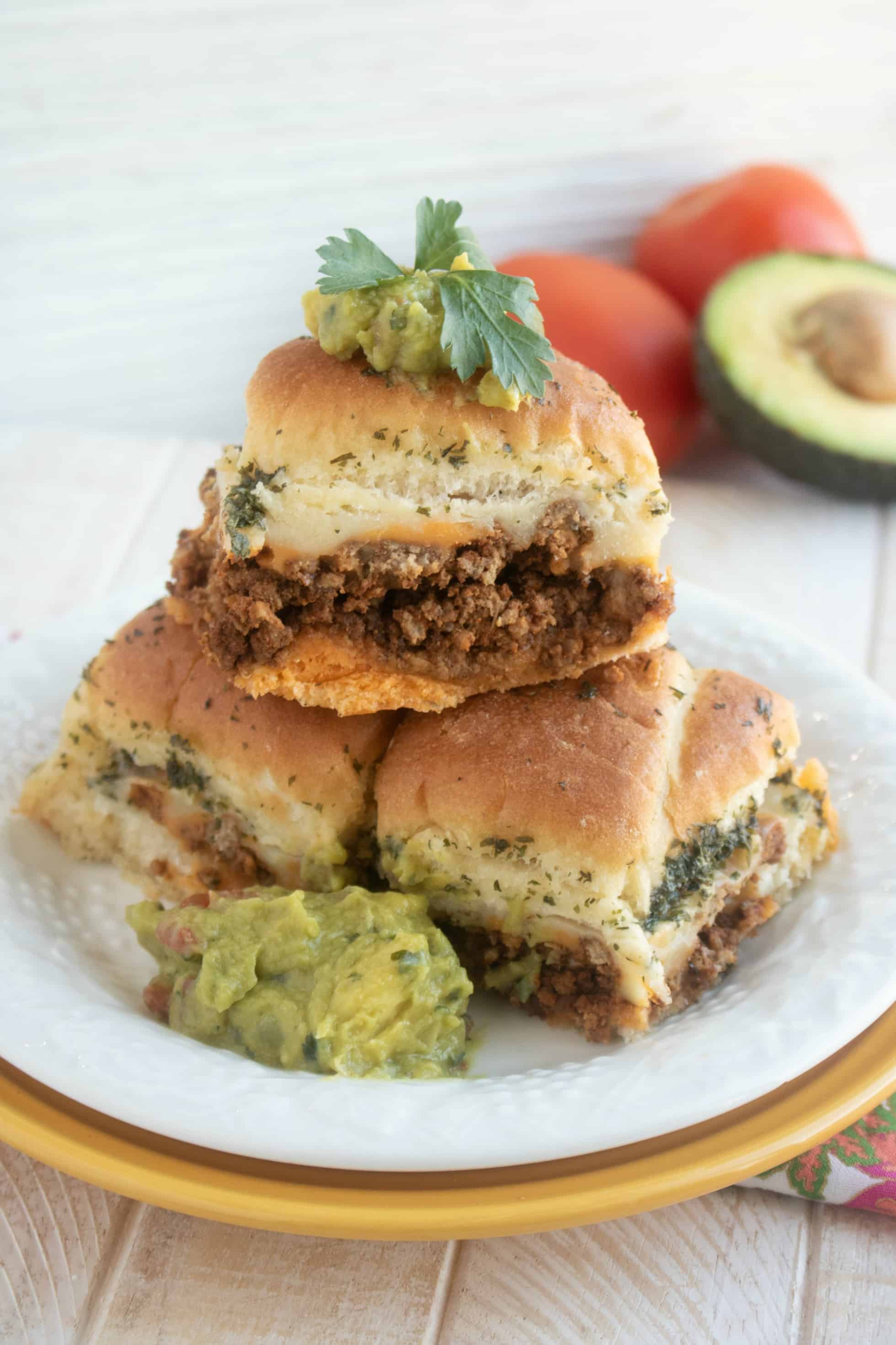 Beef Taco Sliders Recipe - Merry About Town
