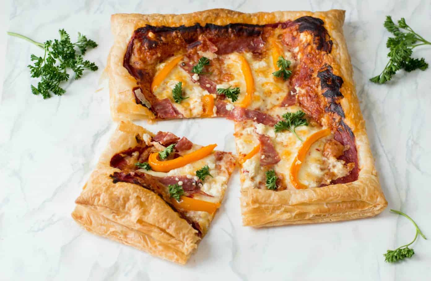 Puff Pastry Pizza Recipe - Merry About Town